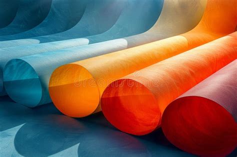 Captivating Display Of Colorful Tubes Standing In Perfect Alignment Against A Paper Background