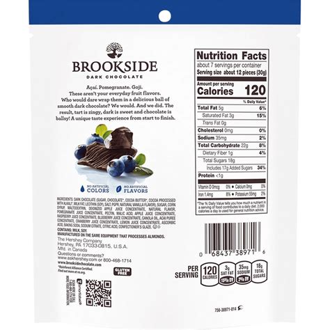 Brookside Dark Chocolate With Acai And Blueberry Flavored Snacking