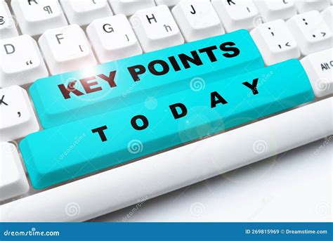Writing Displaying Text Key Points Concept Meaning Most Important Piece Of Information That Is