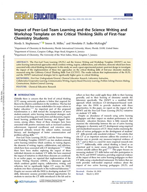 Artikel 2 Jurnal Isu Terkini Pendidikan Impact Of Peer Led Team Learning And The Science