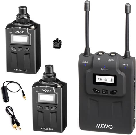 Amazon Com Movo WMIC UHF Wireless XLR Microphone System With Plug In XLR Transmitters