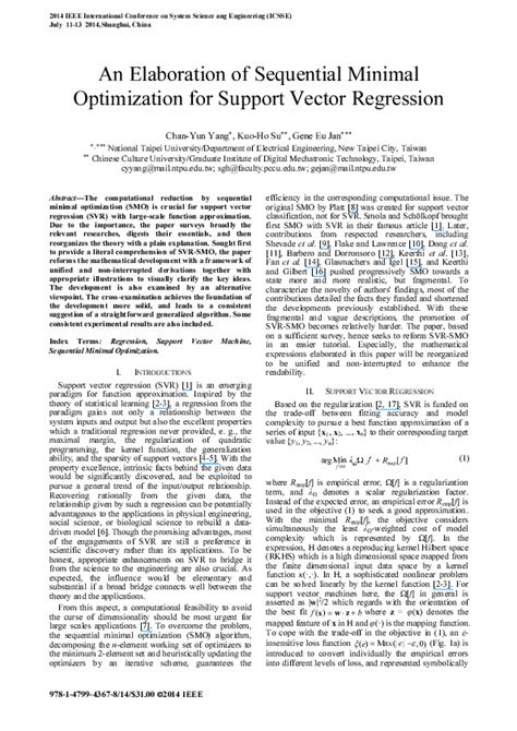 Pdf An Elaboration Of Sequential Minimal Optimization For Support