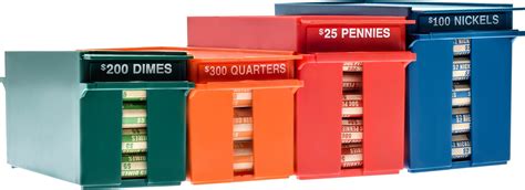 Nadex Rolled Coins Storage Boxes With Lockable Covers
