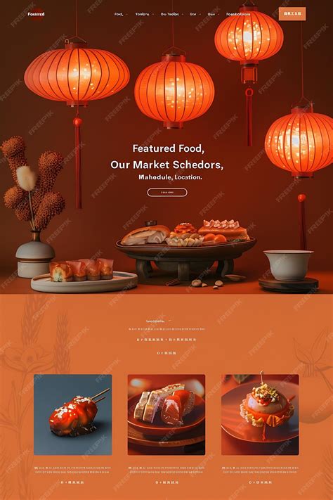 Grid Layout Web With Paper Lantern Shadow Figma Effect Tradi Autumn Theme Layout Idea Designs