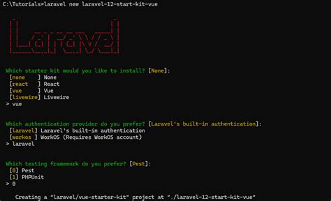 How To Use Laravel 12 New Starter Kit Vue Binarybox Tutorials