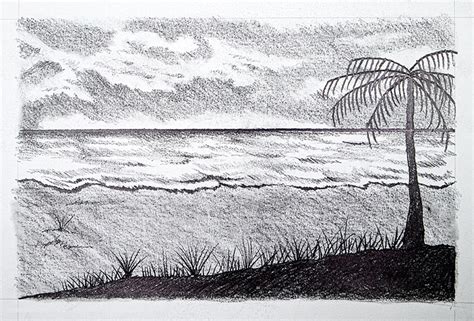 How To Draw A Beach Scene Step By Step Drawing Tutorials Learn How To