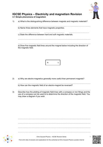 Igcse And Gcse Physics Revision Worksheets Electricity And Magnetism Teaching Resources