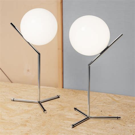 Flos Ic T1 High Table Lamp Shiny Chrome Lights Ie