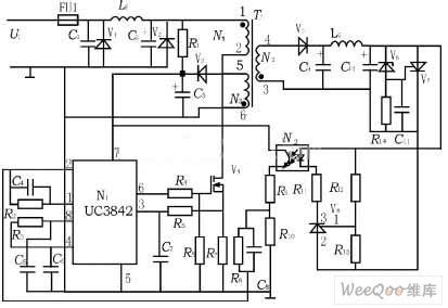 Typical Application Circuit Of UC3842 Overvoltage And Overcurrent Protection Battery Charger