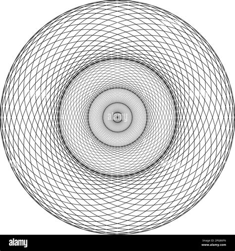 Geometrical Figure Sacred Geometry Torus Yantra Or Hypnotic Eye Development Vector Illustration