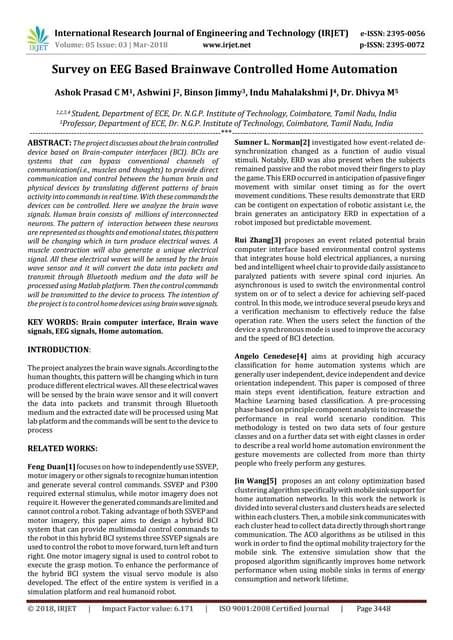 Irjet Survey On Eeg Based Brainwave Controlled Home Automation Pdf