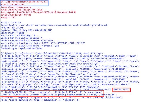 Wireshark Capture Of Philips Hue Get Message Download Scientific Diagram