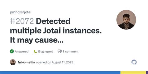 Detected Multiple Jotai Instances It May Cause Unexpected Behavior