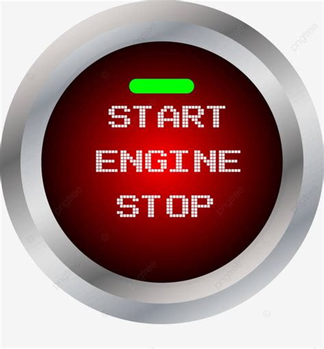 Vector Start Stop Engine Button Isolated Design Red Object Vector Design Red Object Png And
