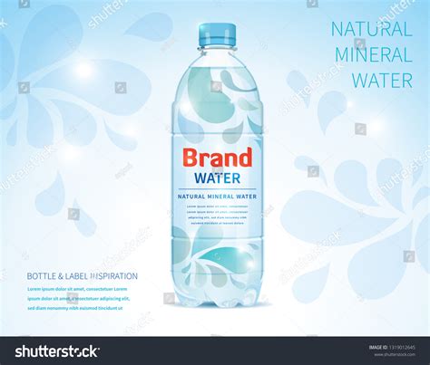 Water Bottle Label Vector Concept Package Stock Vector Royalty Free