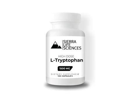 L Tryptophan 120 Count Capsules Sierra Life Sciences