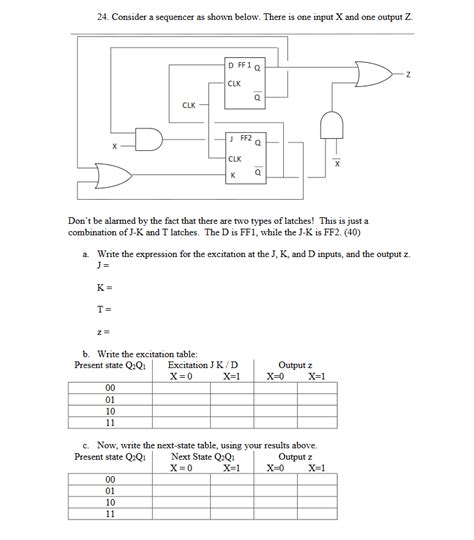 Solved 24 Consider A Sequencer As Shown Below There Is One