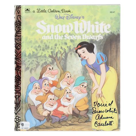 Adriana Caselotti Voice Of Snow White Signed Snow White Book Coa Ebth