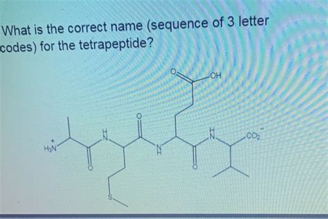 solved what is the correct name sequence of 3 letter codes