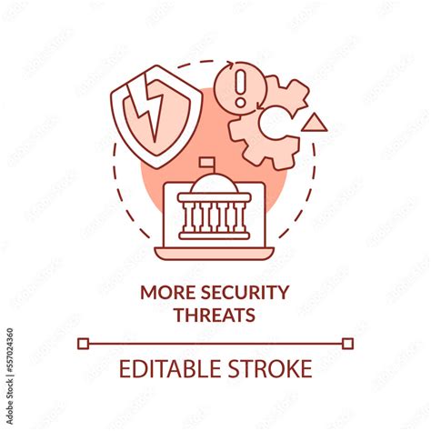 More Security Threats Red Concept Icon Cybersecurity Modern Public Sector Issue Abstract Idea
