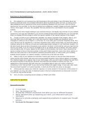 CLA Question And Instruction Docx CLA Comprehensive Learning Assessment CLO CLO CLO