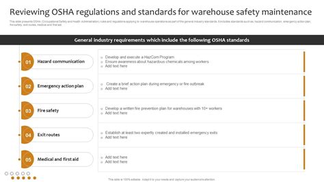 reviewing osha regulations and standards for warehouse implementing