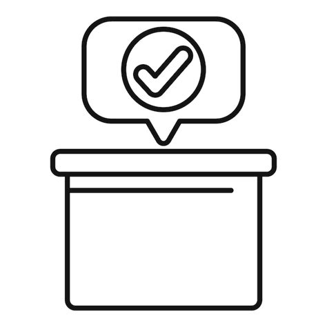 Premium Vector Ballot Box With Check Mark Approving Voting Decision