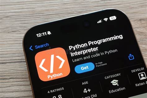 Apple App Store With Python Programming Interpreter Mobile Application