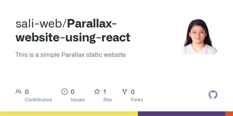 github sali web parallax website using react this is a simple