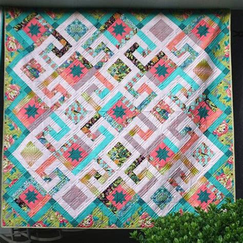 Hedge Maze Quilt Kit Using Moon Garden By Tula Pink For Freespirit