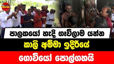 පාලකයෝ හැදි ගෑවිලාම යන්න කාලි අම්මා ඉදිරියේ ගොවියෝ පොල්ගහයි Youtube