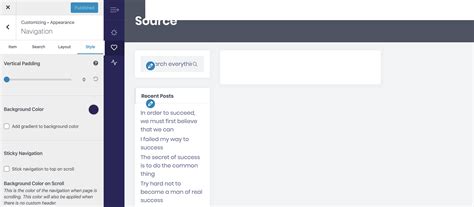 Hide Navbar In Right Menu Layout • Themosaurus Support
