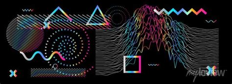 Generative Art And Data Visualization Of Simplex Or Perlin Noise • Wall Stickers Holographic