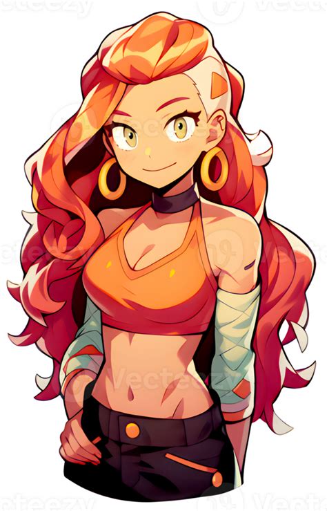 Sticker Smiling Anime Girl 24212251 Png