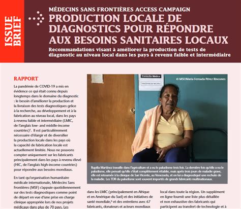 médecins sans frontières access campaign production locale de