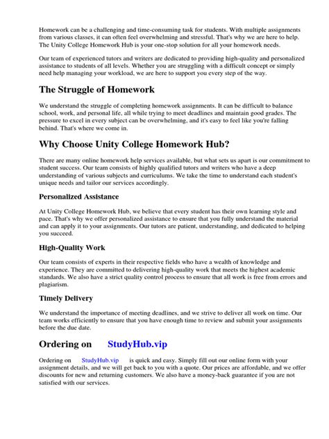 Unity College Homework Hub Pdf Cookie Homework