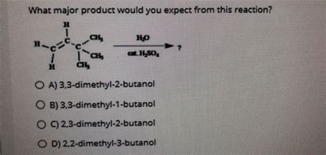Solved What major product would you expect from this | Chegg.com