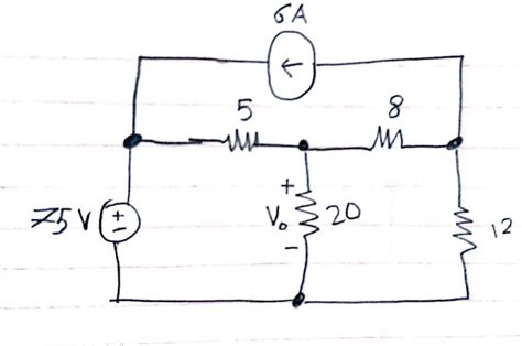 Solved Use The Principle Of Superposition To Solve For V0 In The