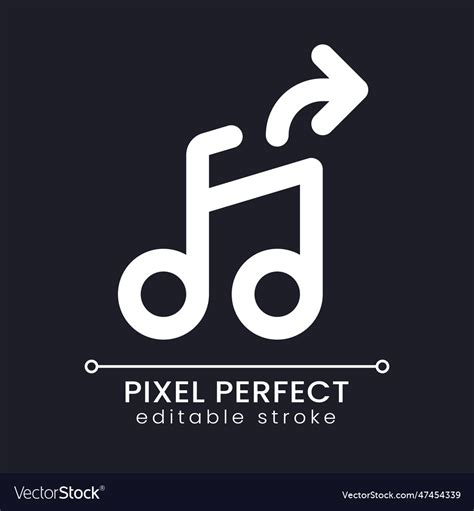 Extract Audio Pixel Perfect White Linear Ui Icon Vector Image