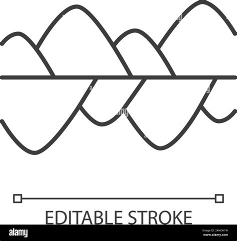 Music Frequency Level Linear Icon Thin Line Illustration Vibration Noise Level Curves Sound