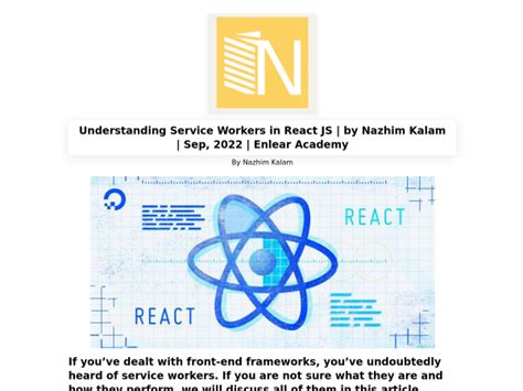 Understanding Service Workers In React Js