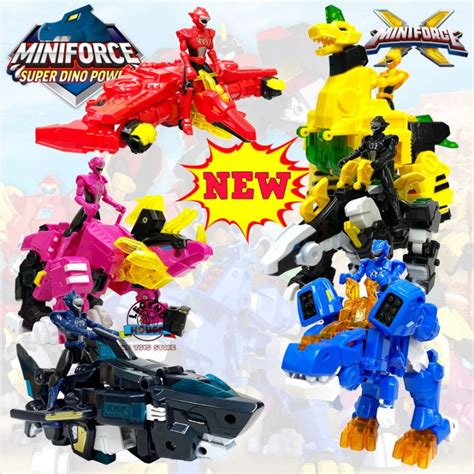 Miniforce Agent X Super Dino Power Red Volt Sammy Lucy Max Ray Robot