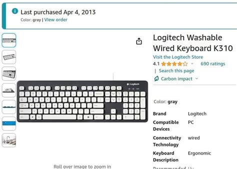 My Logitech Washable Wired Keyboard K310 · The New Leaf Journal