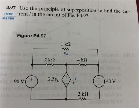 Solved 4 97 Use The Principle Of Superposition To Find The