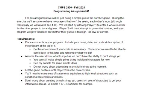 solved cmps 2900 ﻿fall 2024programming assignment 1for
