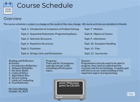 CS110 Syllabus