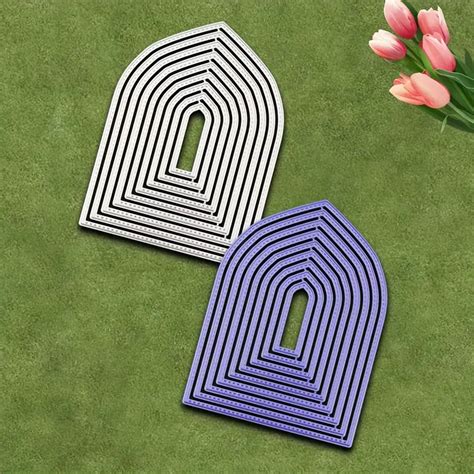 Diy 스크랩북 카드 만들기 및 초대장용 은색 탄소강 프레임 다이컷 스텐실 나만의 인사말 만들기 Temu Republic