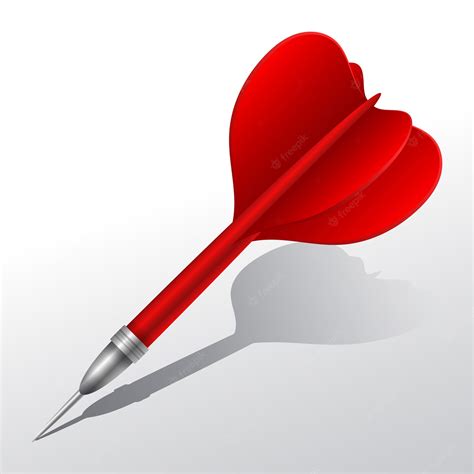 Premium Vector Dart Arrow Vector Illustration With Bright Vibrant Red