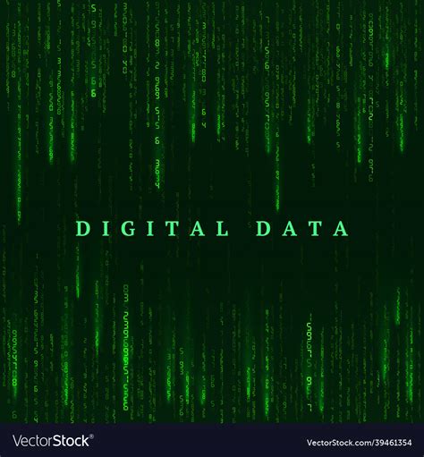 Background In A Matrix Style Digital Virtual Vector Image