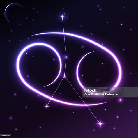 암 조디악 별자리 개념 예술과 일러스트 레이 션의 공간 상징 래스터화된 복사본입니다 0명에 대한 스톡 벡터 아트 및 기타 이미지